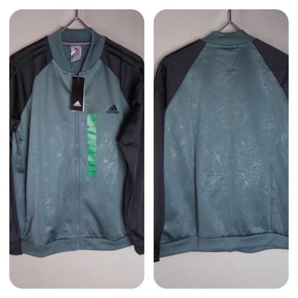 adidas | Jackets & Coats | Adidas Colorblock Floral Track Jacket Nwt 3 ...